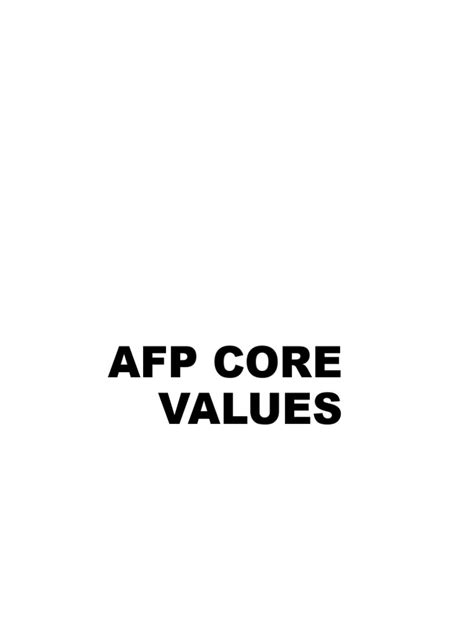 Afp Core Values Pdf Courage Loyalty