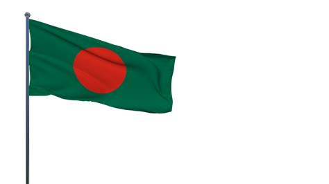 Bangladesh Flag Waving In The Wind 3d Rendering National Day
