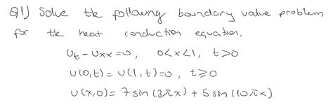 q1 solve the following boundary value problem for