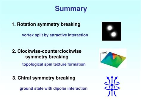 Ppt Symmetry Breaking In Scalar Spinor And Rotating Bose Einstein Condensates Powerpoint