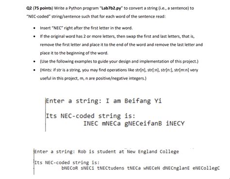 Solved Q2 75 Points Write A Python Program Lab7b2py To