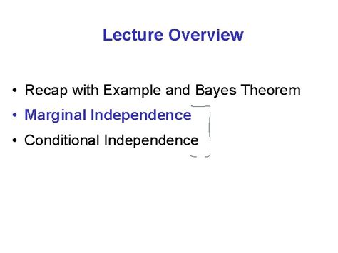 Marginal Independence And Conditional Independence Computer Science Cpsc