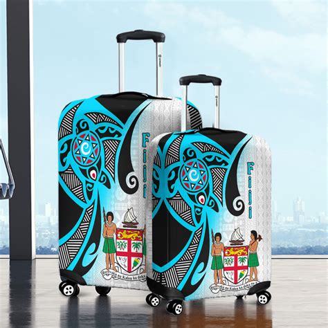 Australia South Sea Islanders Luggage Cover Fiji With Polynesian Tapa