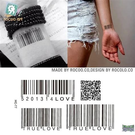 Temporary Barcode Tattoos