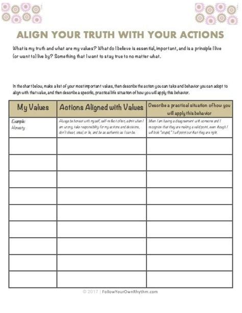16 Worksheets For Identifying Your Core Values Personal Core Values