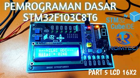 basic stm32f103c8t6 lcd 1602 alphanumeric youtube