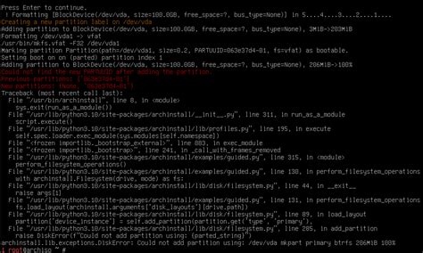 archinstall never spits out errors believers said r linuxmasterrace