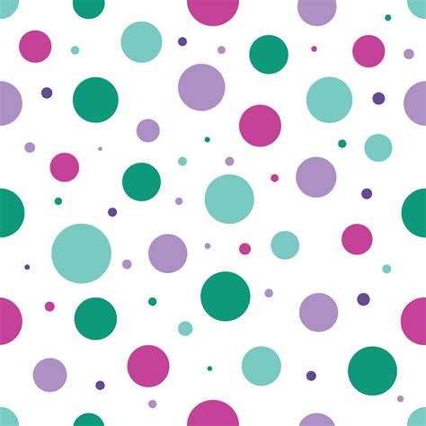 Abstract Colorful Random Polka Dot Circles Seamless Pattern On White Background 23609488 Vector
