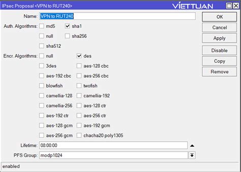 Cài đặt IPSEC VPN Site to Site giữa Teltonika RUT240 Router MikroTik