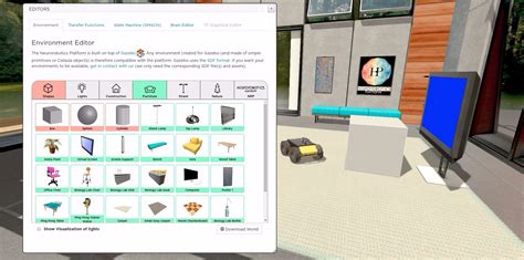 Edit The Environment — Hbp Neurorobotics Platform 322 Documentation