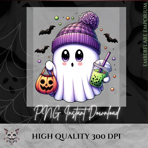 Cute Halloween Ghost Clipart Sublimation Png Create Your Own Designs