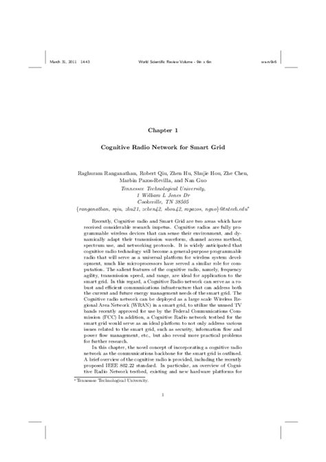 Pdf Cognitive Radio Network For Smart Grid
