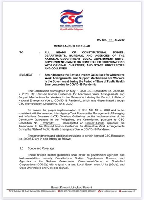 Gabotaf — Look Csc Issues Revised Guidelines On Alternative