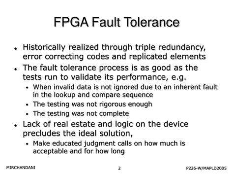 Ppt Using Software Rules To Enhance Fpga Reliability Powerpoint