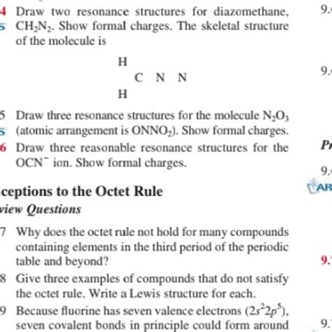 4 Draw two resonance structures for diazomethane, CH2 N2 . Show formal c..