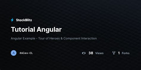 Tutorial Angular Stackblitz