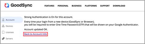 How To Setup Two Factor Authentication Goodsync
