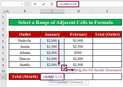 How To Select A Range Of Cells In An Excel Formula 4 Methods Exceldemy