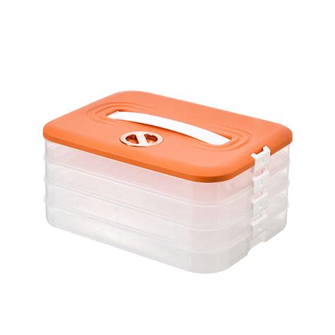 Multilayer Storage Container Stackable Snacks Container With Lid Handle Time Recoder Box Cookie