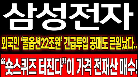 삼성전자 주가 전망 외국인 콜옵션 결정했다 공매도 긴급상황 잔량상환 숏스퀴즈 터진다 삼성전자 전망 삼성전자 주식 분석 삼성전자 위기 삼성전자 반도체 삼성전자