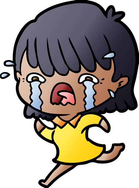 Cartoon Girl Crying Drawing 46957220 Png