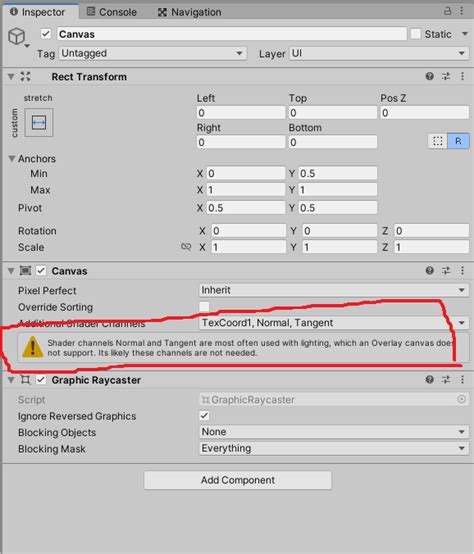 Function Of AdditionalCanvasShaderChannels And How To Disable It Unity Engine Unity Discussions