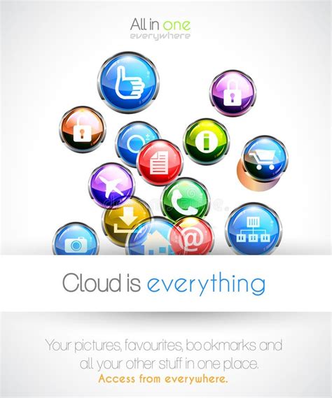 Cloud Computin Concept Background Stock Illustration Illustration Of
