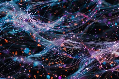 premium photo data streams flow through the intricate neural network