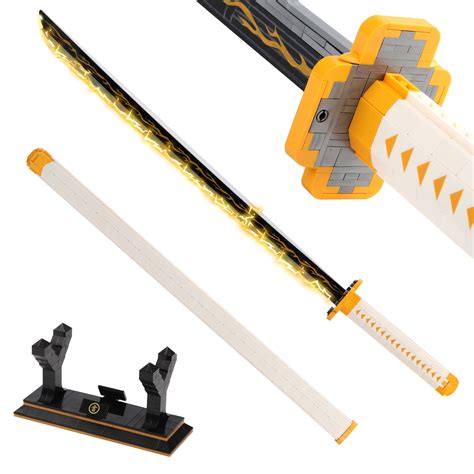 Hi Reeke Demon Slayer Anime Zenitsu Katana Building Block Set Toy