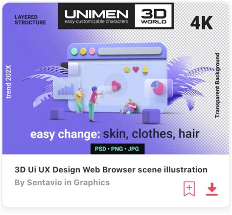free 3d elements for ui polar vectors