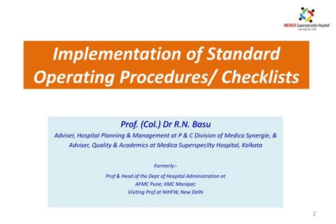 pdf implementation of standard operating procedures … of standard operating procedures