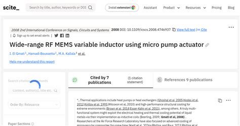 Wide Range Rf Mems Variable Inductor Using Micro Pump Actuator Scite Report