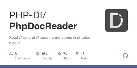 Github Php Diphpdocreader Read Var And Param Annotations In