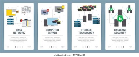 Vector Set Vertical Web Banners Data Stock Vector Royalty Free