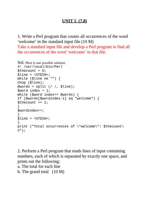 Unit 4 Perl Pdf