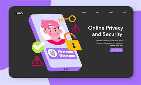 Premium Vector Digital Privacy Concept A Web User Explores Secure