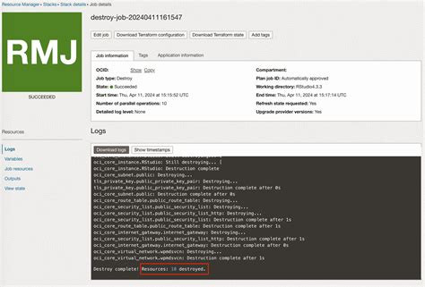 Tip Tuesday Destroy An OCI Stack Before Deleting It