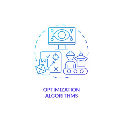 2d Gradient Optimization Algorithms Thin Line Icon Concept Isolated