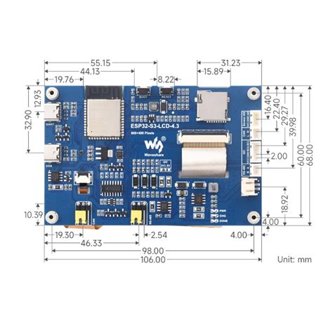 Esp32 S3 Development Board 43 Capacitive Touch Screen Lx7 Dual Core