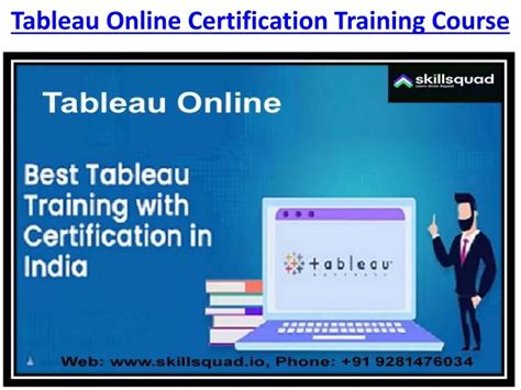 Ppt Tableau Certification Training Courses Online And Offline