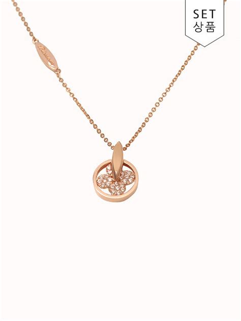 14k 18k 쉴라 회전 클로버 플라워 목걸이