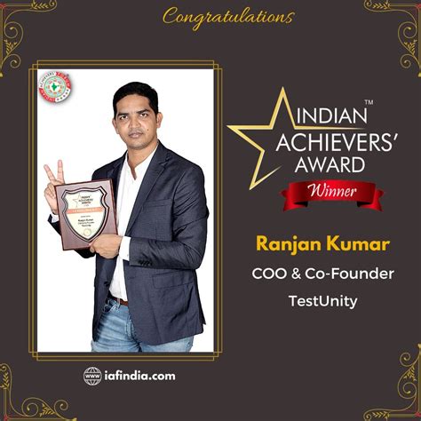 Achieversaward Indianachieversaward Testunity Softwaretesting Entrepreneurship