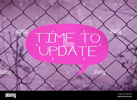 Text Caption Presenting Time To Update Conceptual Photo The Latest