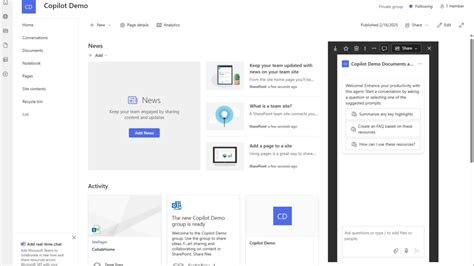 embedding copilot agents to sharepoint pages