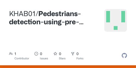 Github Khab01pedestrians Detection Using Pre Trained Model