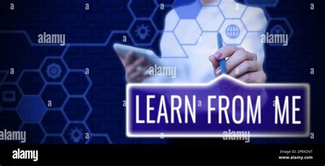 Conceptual Display Learn From Me Internet Concept Follow My Lead And