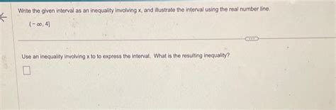 Solved Write The Given Interval As An Inequality Involving Chegg