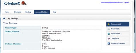 Sky Storage Und Sky Backup Screenshots Kj Networx