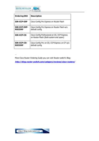 Ordering Guide For Cisco Isr G2 DOCX