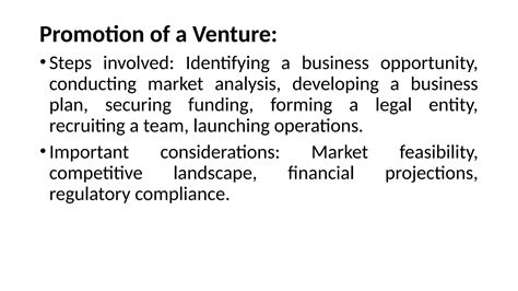 Promotion Of Venture Promotion Of Venturepptx